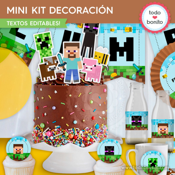 Kit imprimible de Minecraft - Todo Bonito